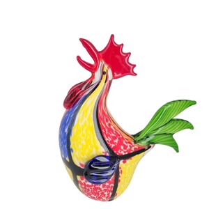 Colorful Glass Rooster Cheerful Home Decoration Bring Spring and Summer ...