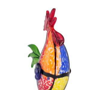 Colorful Glass Rooster Cheerful Home Decoration Bring Spring and Summer ...