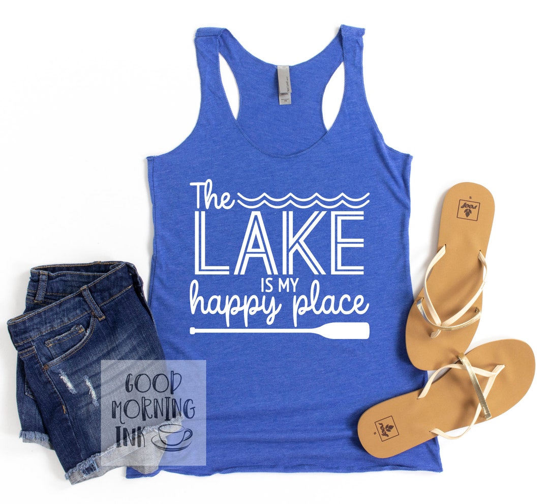 The Lake is My Happy Place Tank Top | Lake Tank | Summer Tank | Women's ...
