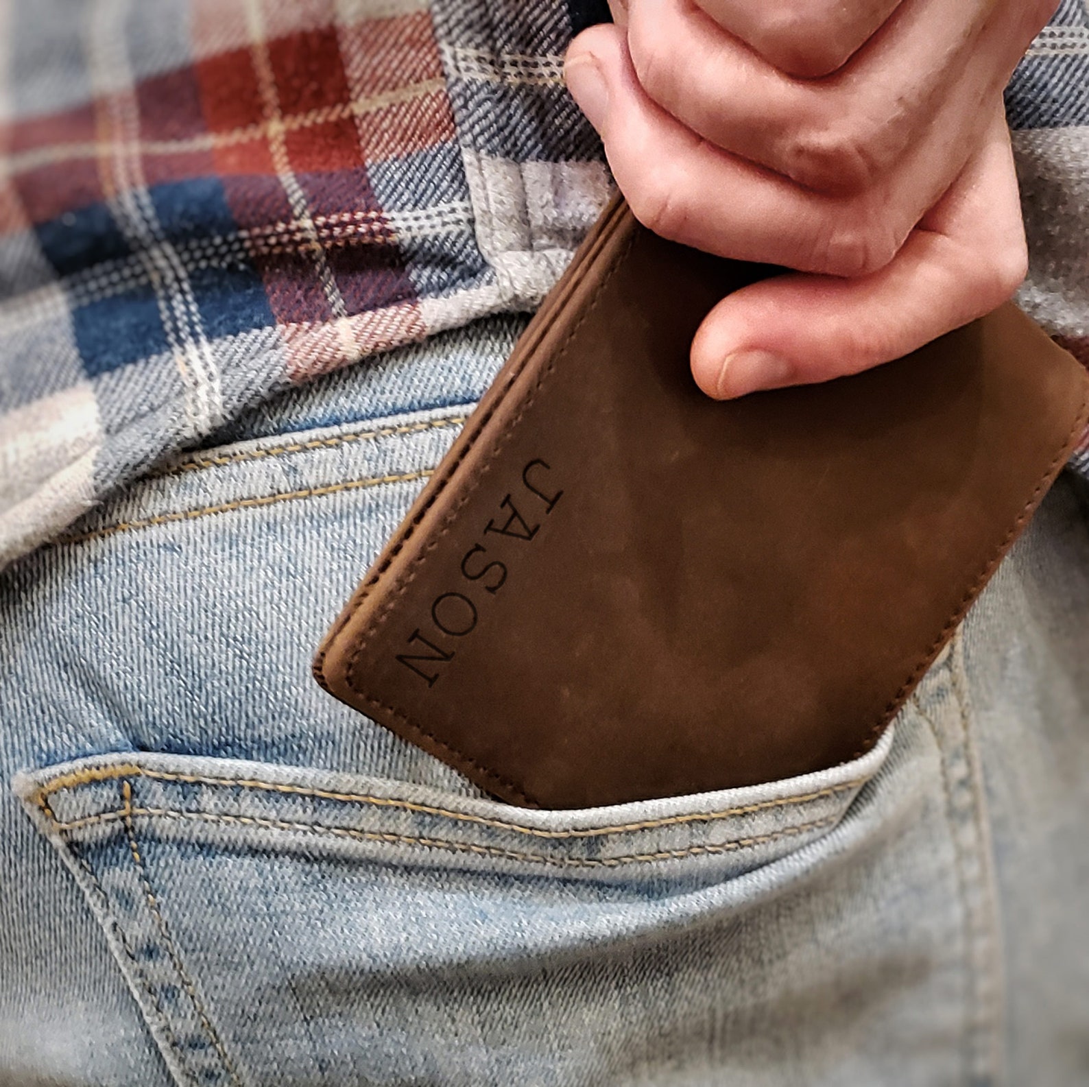 Engraved Wallet for Him Personalized Wallet for Dad Gift for - Etsy