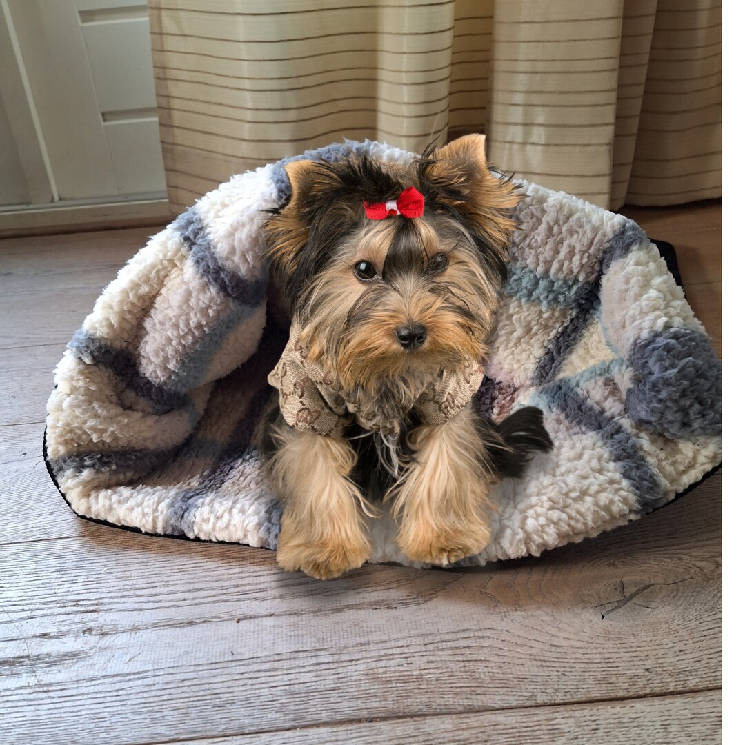 Dog Snuggle Sack Stylish Black Corduroy With Cosy Sherpa Fleece Inner ...