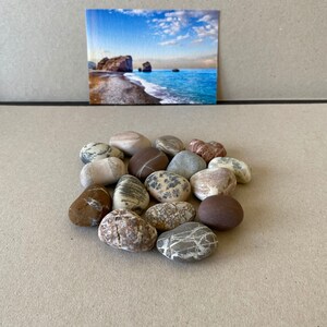 Mixed Bag of 17 Small Beach Pebbles Picked Near Aphrodite Stone (petra ...
