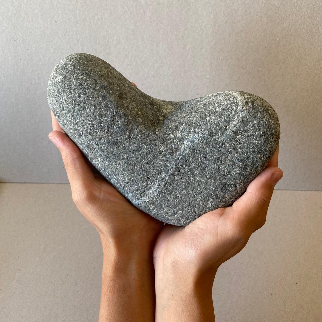 Grey Heart Shaped Sea Stone - Unique Heart Shaped Smooth Stone for ...