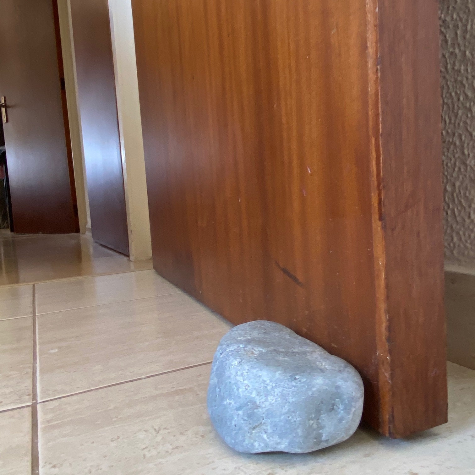 Door Stop - Large Sea Stone Unique Shaped - Natural Sea Stone Gray-blue ...