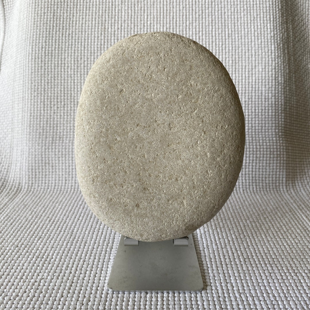 13,5x16cm Natural Sea White Stone Oval Shaped - Mandala Stone - Sea ...