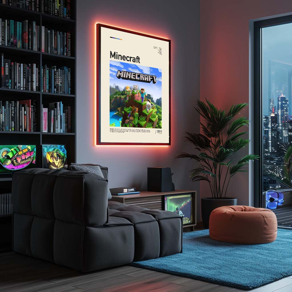 Minecraft Poster, Gaming Room Poster, Gaming Wall Poster, Gaming Print ...