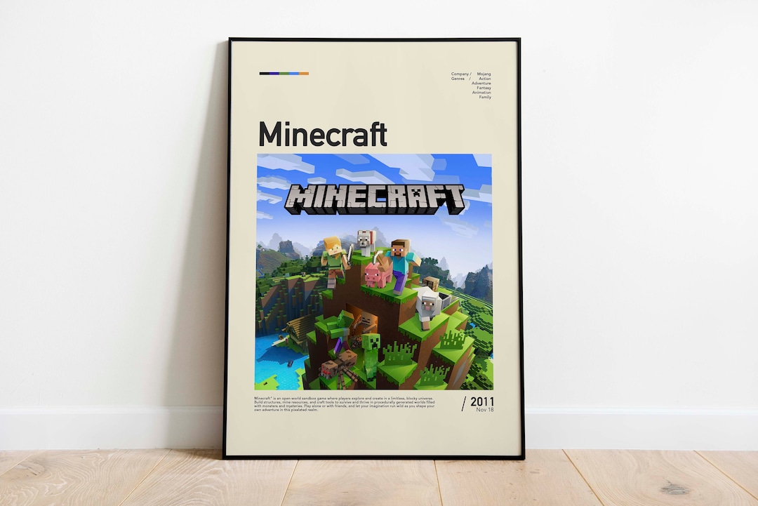 Minecraft Poster, Gaming Room Poster, Gaming Wall Poster, Gaming Print ...