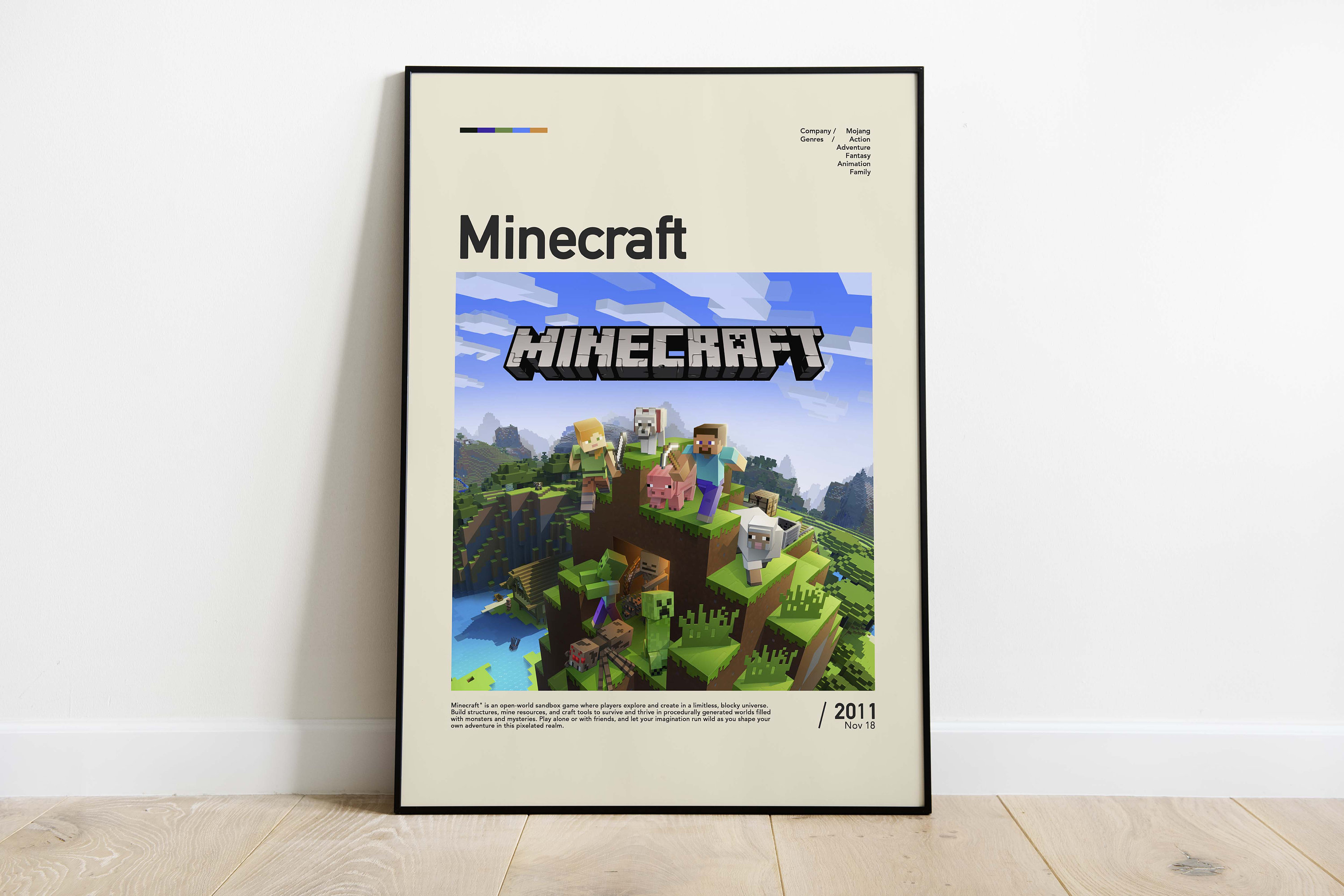 Minecraft Poster, Gaming Room Poster, Gaming Wall Poster, Gaming Print ...