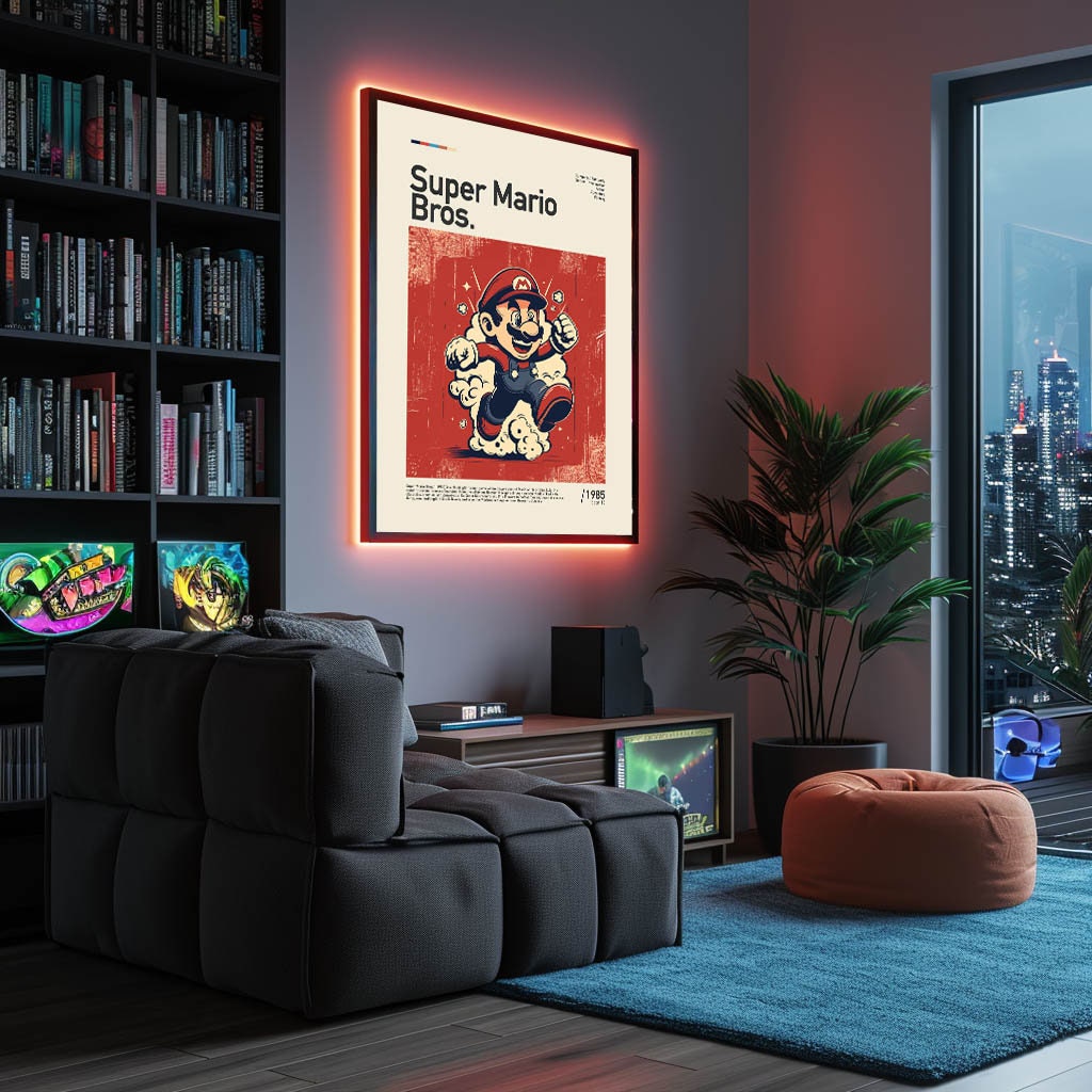 White Super Poster, Gaming Room Poster, Gaming Wall Poster, Gaming ...