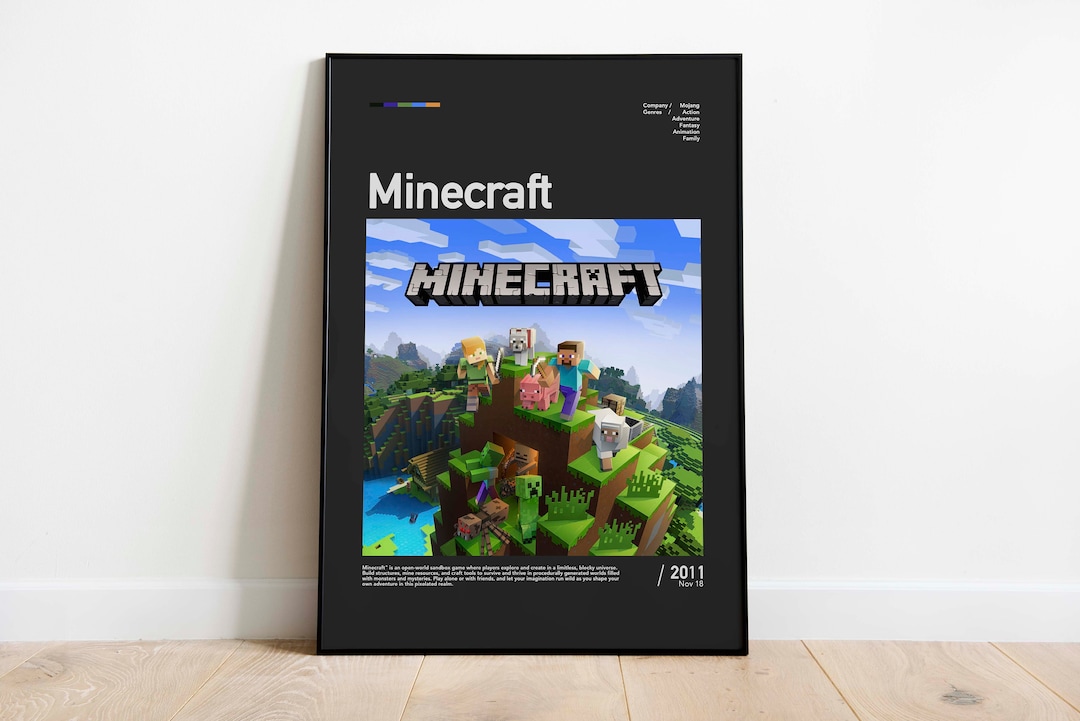 Black Mine Poster, Craft Gaming Room Poster, Gaming Wall Poster, Gaming ...