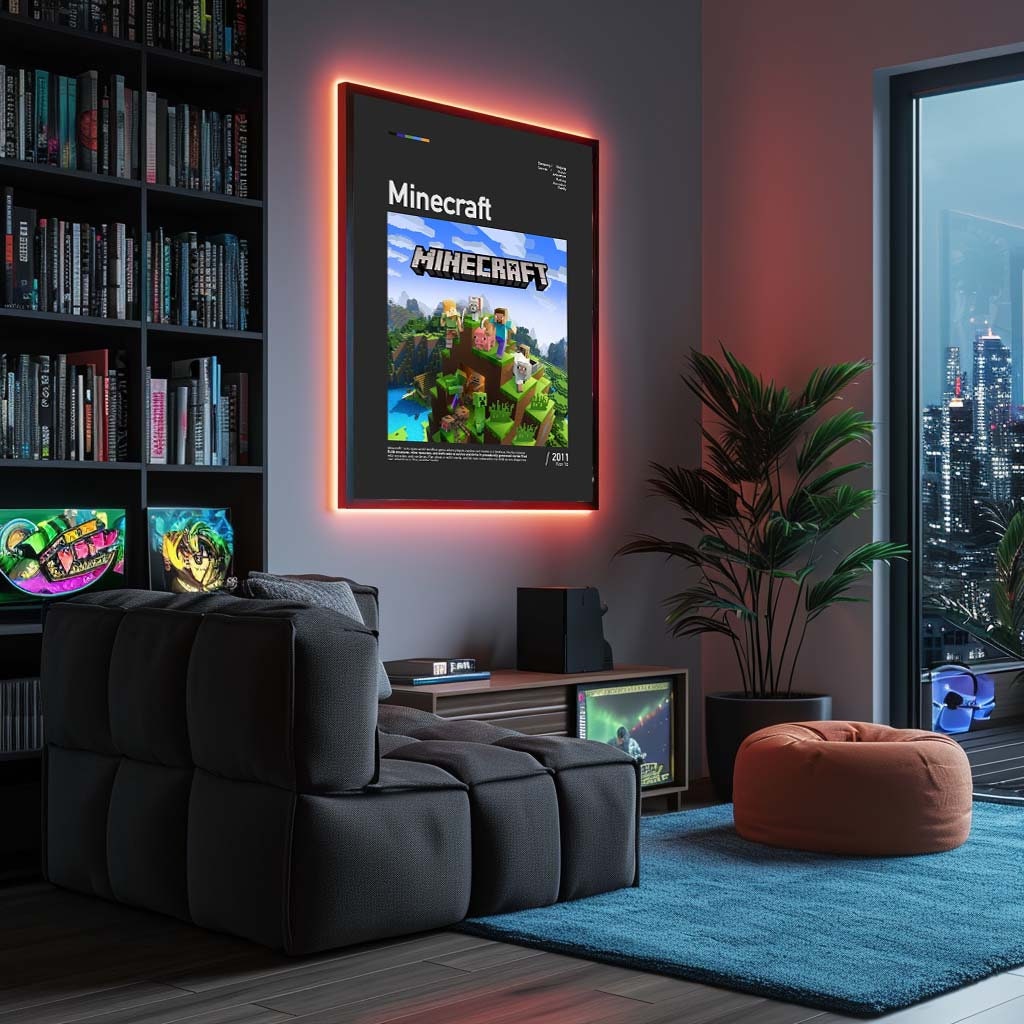 Black Mine Poster, Craft Gaming Room Poster, Gaming Wall Poster, Gaming ...