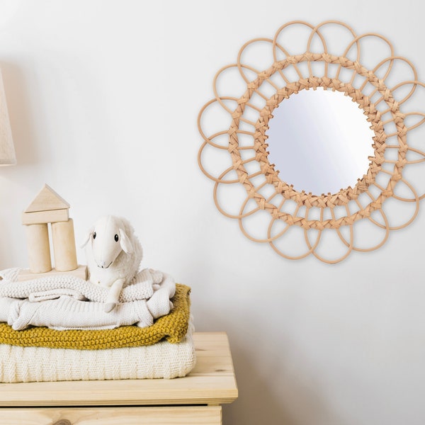 Rattan Mirror - Etsy
