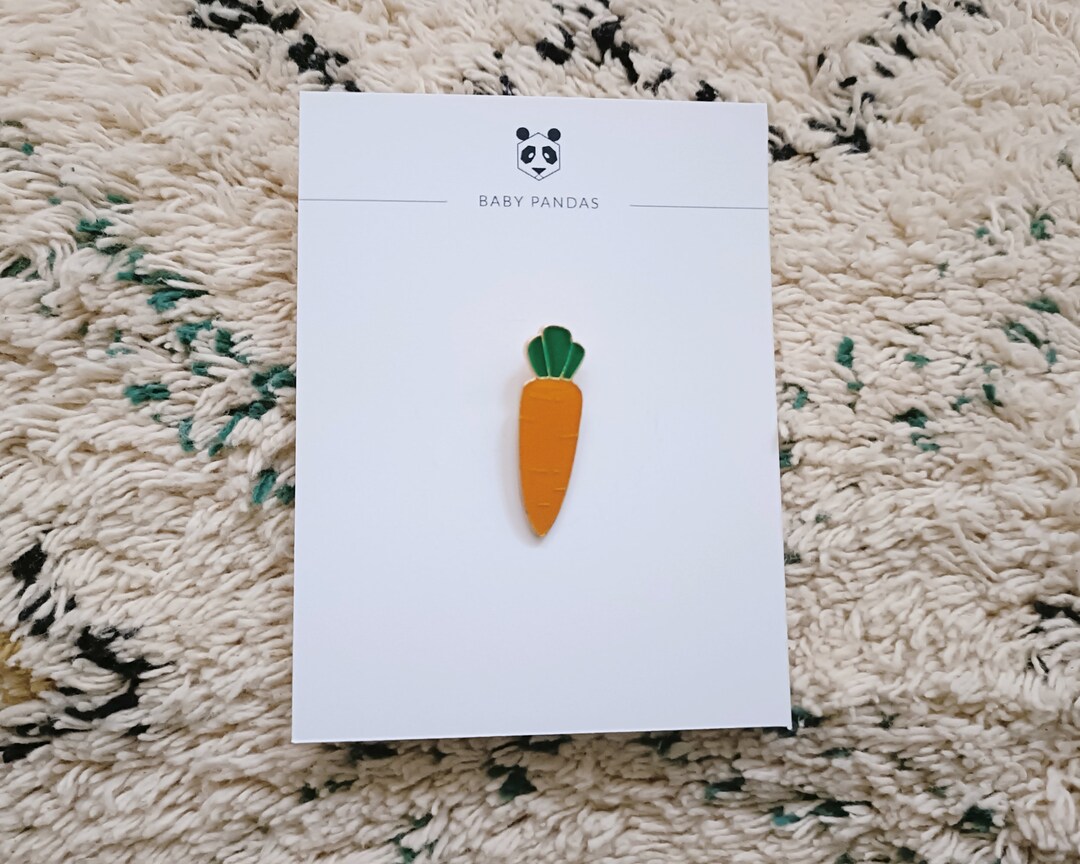 Carrot Badge, Vegan Enamel Pin, Carrot Pin, Vegetable Pin, Farmers Pin ...