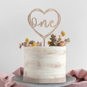 ONE Wooden Cake Topper Sun Design - Etsy