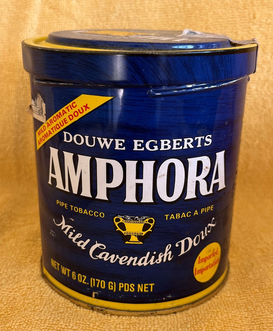 Vintage Amphora Pipe Tobacco Tin. Antique Douwe Egberts Mild Tobacco ...
