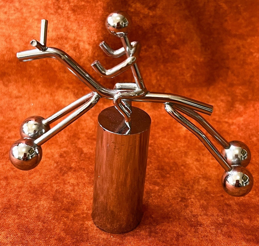 1980s Kinetic Balance Horse and Rider. Vintage Seesaw Figure. Desk Toy ...