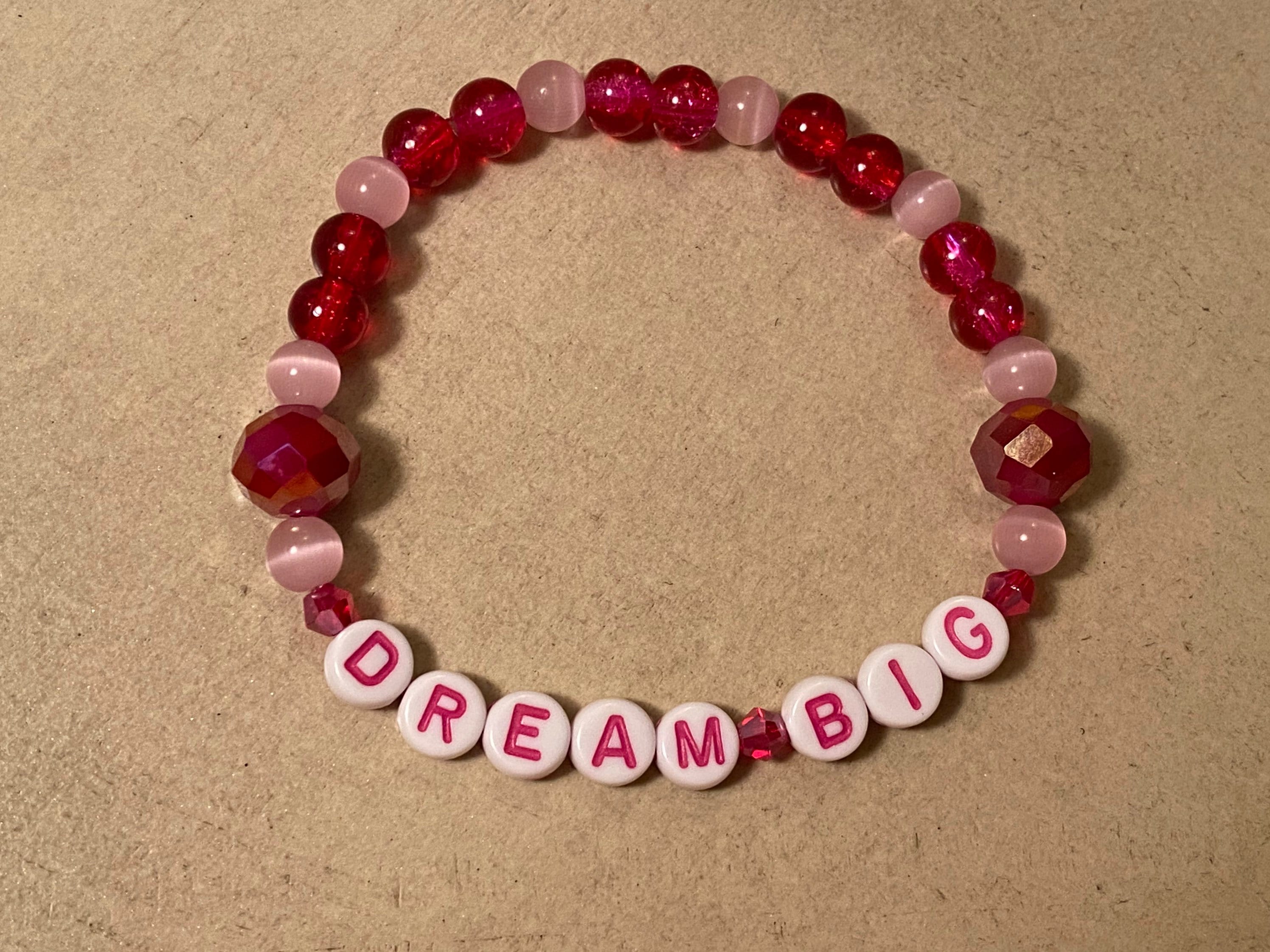 Pink DREAM BIG Empowerment Bracelet - Etsy