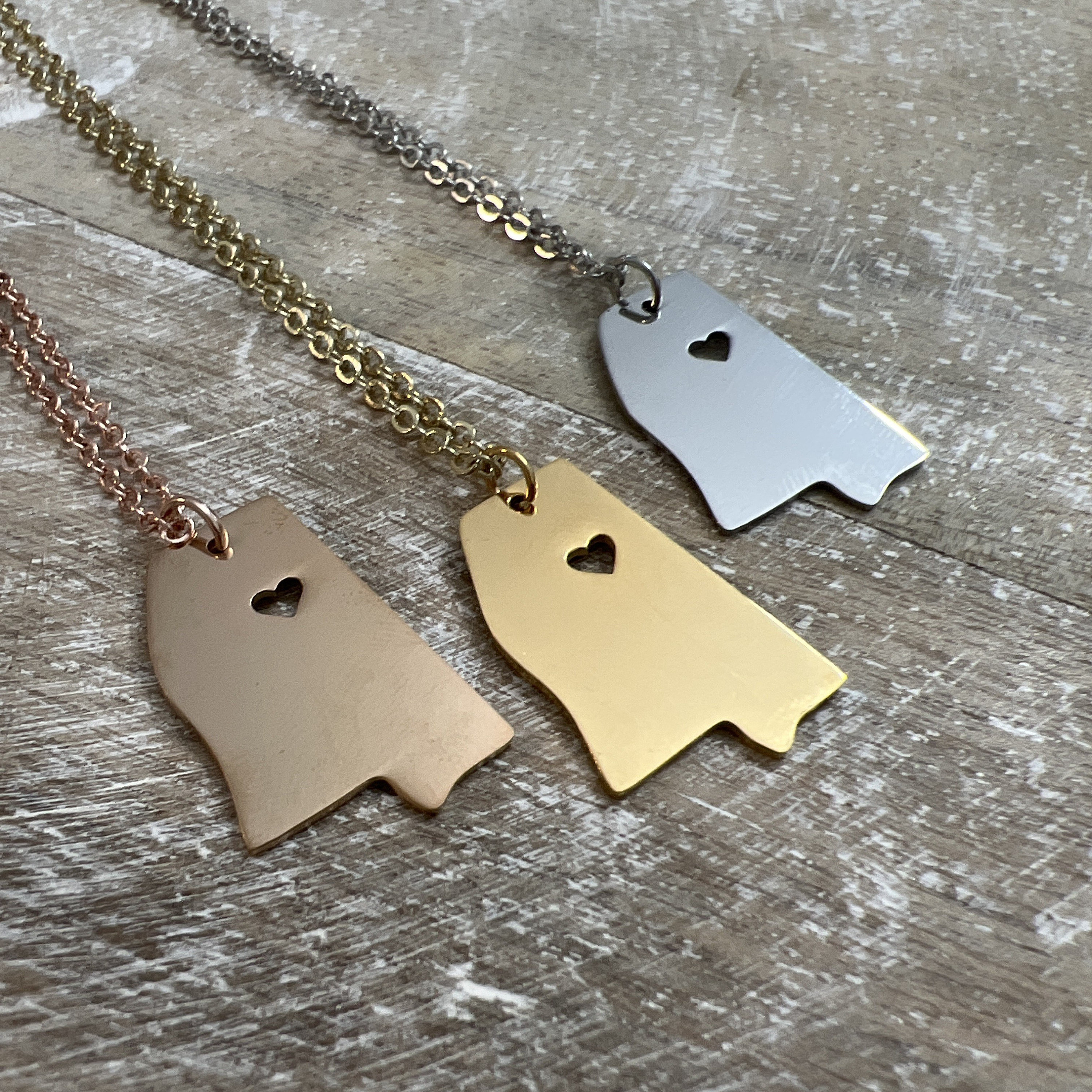 Mississippi Necklace - Mississippi Jewelry - Mississippi Charm ...