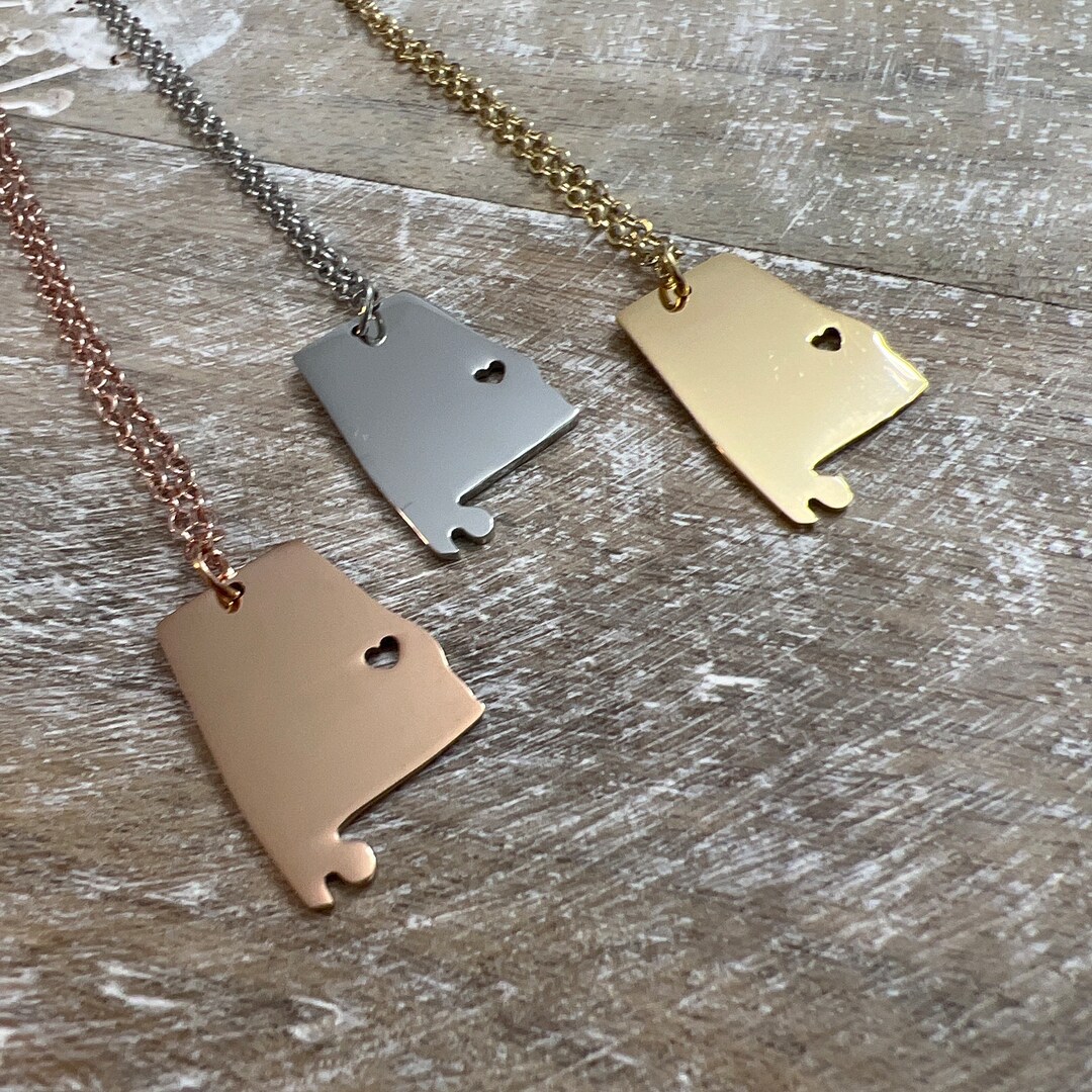 Alabama Necklace - Alabama Jewelry - Alabama Charm - Alabama Pendant ...