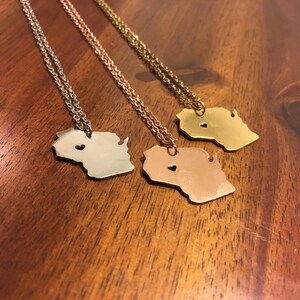 Wisconsin Necklace - Wisconsin - Wisconsin Jewelry - Wisconsin Charm ...