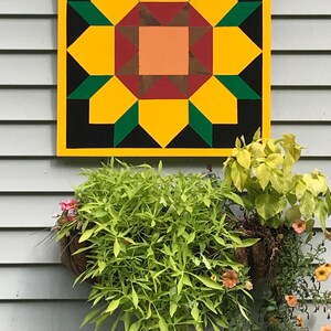 Barn Quilt: Sunflower-14 - Etsy