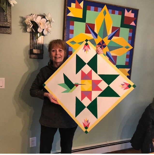 Barn Quilt: Hummingbird Yellow Bordered O2 - Etsy