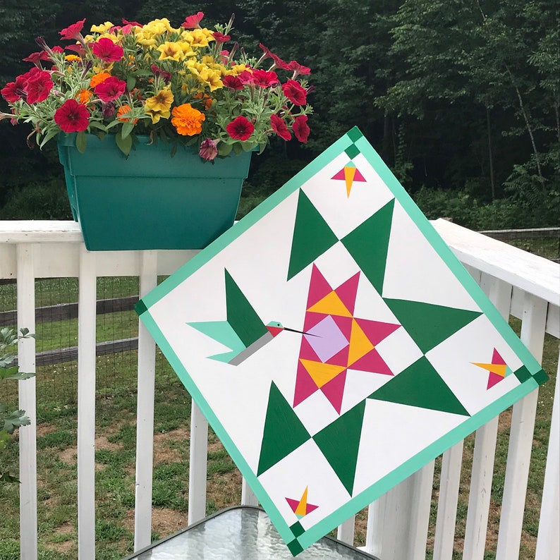 Barn Quilt-Hummingbird 2'x2' | Etsy