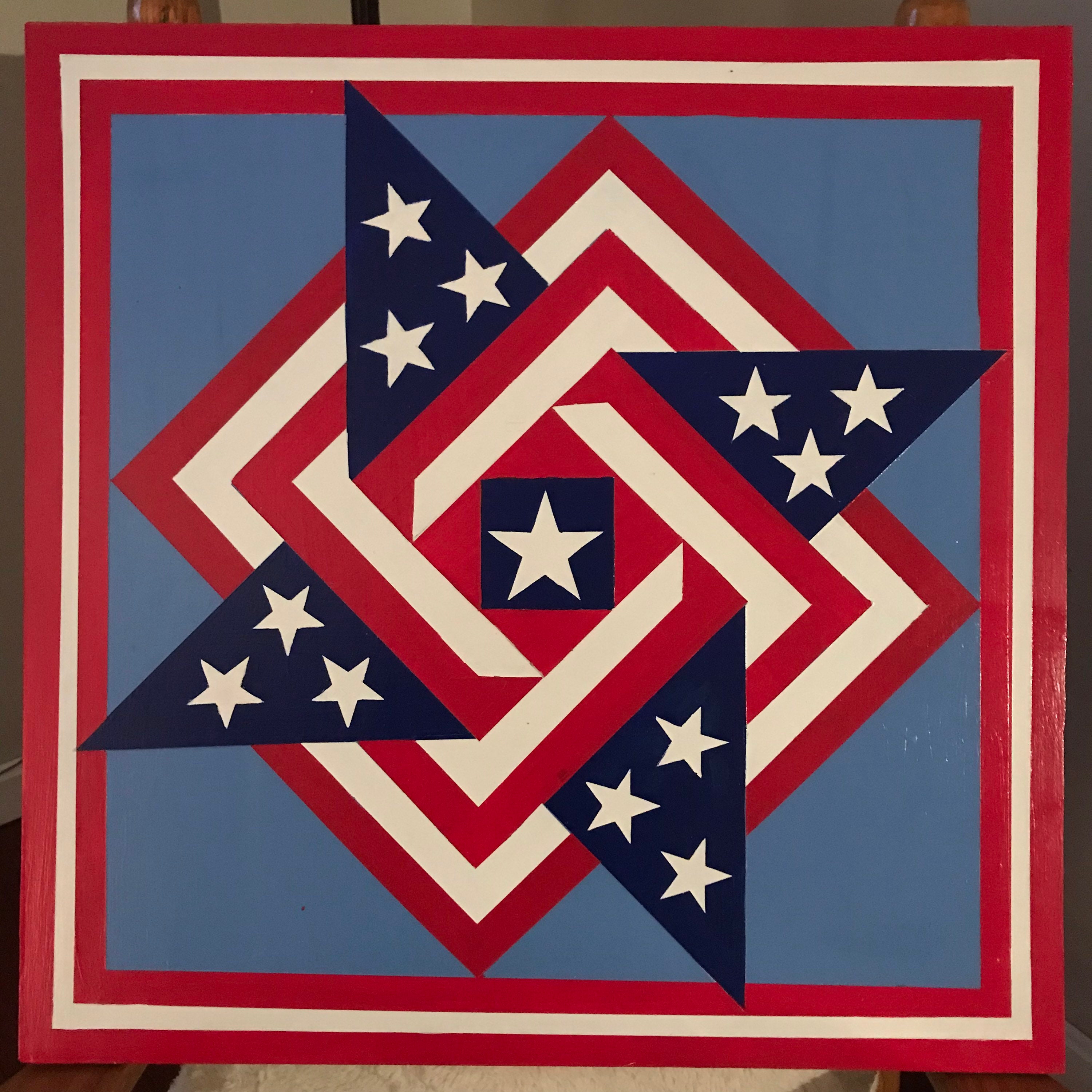 Barn Quilt: Patriotic Star-09 - Etsy