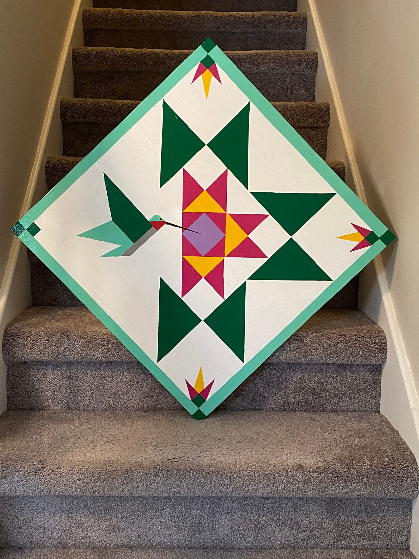 Barn Quilt: Hummingbird O3 - Etsy