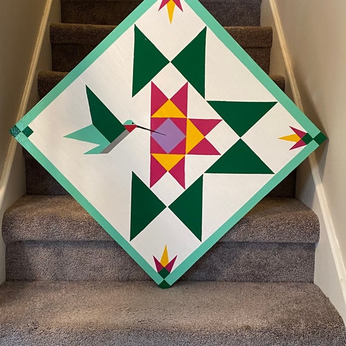 Barn Quilt Hummingbird Barn Quilt Wall Decor Barn Quilts - Etsy