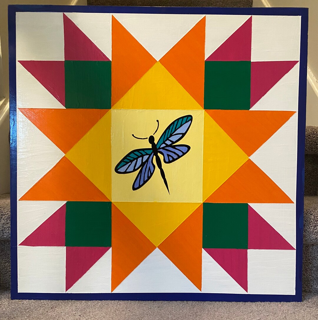 Barn Quilt: Dragonfly 15 - Etsy