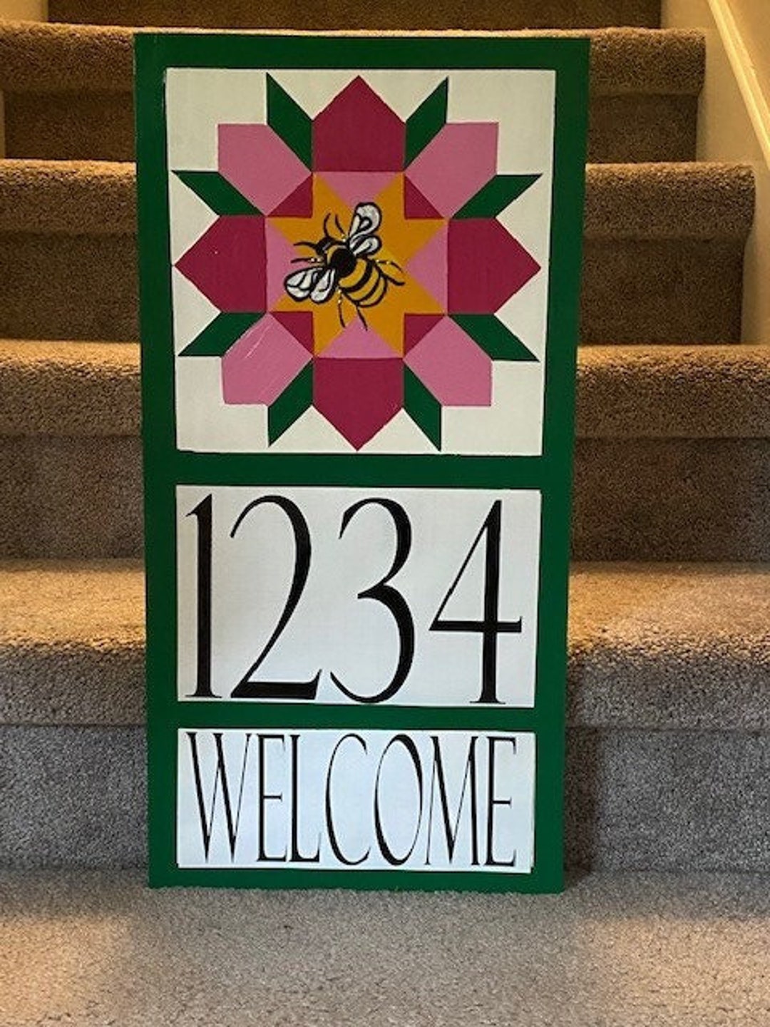 Address Barn Quilt Sign: Honeybee - Etsy