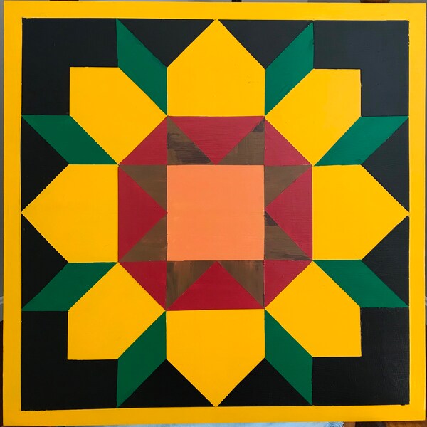 Sunflower Barn Quilt - Etsy