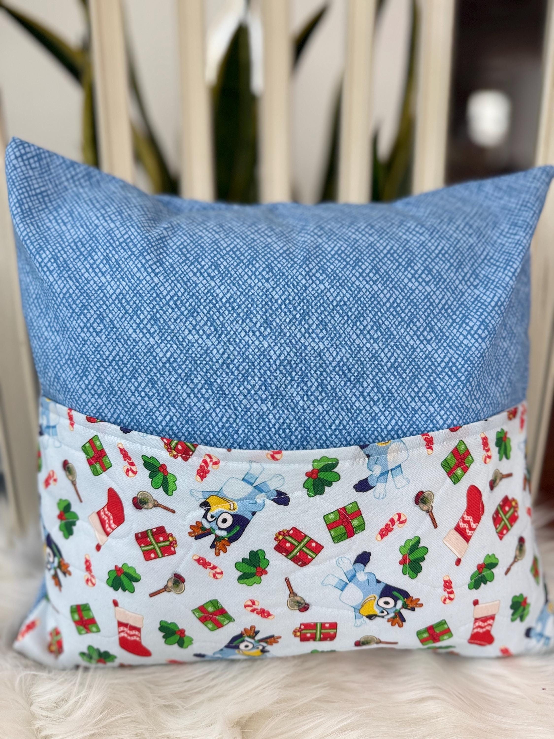 Bluey Pillow, Bluey Pocket Pillow, Toddler Reading Pillow, Kid's Pillow ...