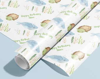 Wrapping Paper / Gift Wrap Under the Sea Party Sealife - Etsy