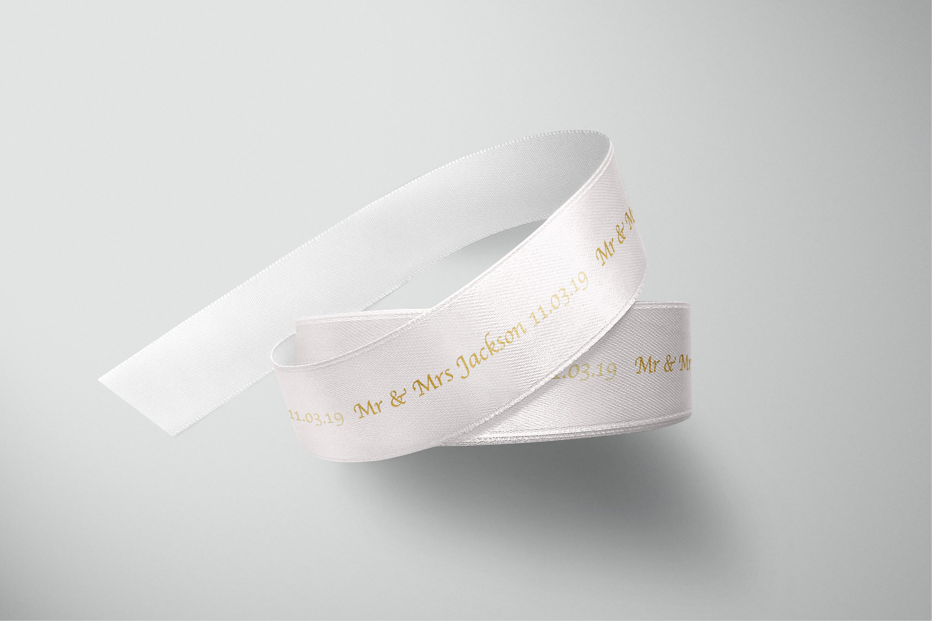 Personalised 15mm Ribbon. Satin Wedding Ribbon Your Names | Etsy