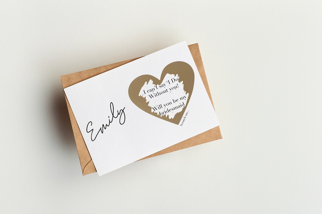 Personalised Scratch off Reveal Card, Bridesmaid, Hen Party, Auntie ...
