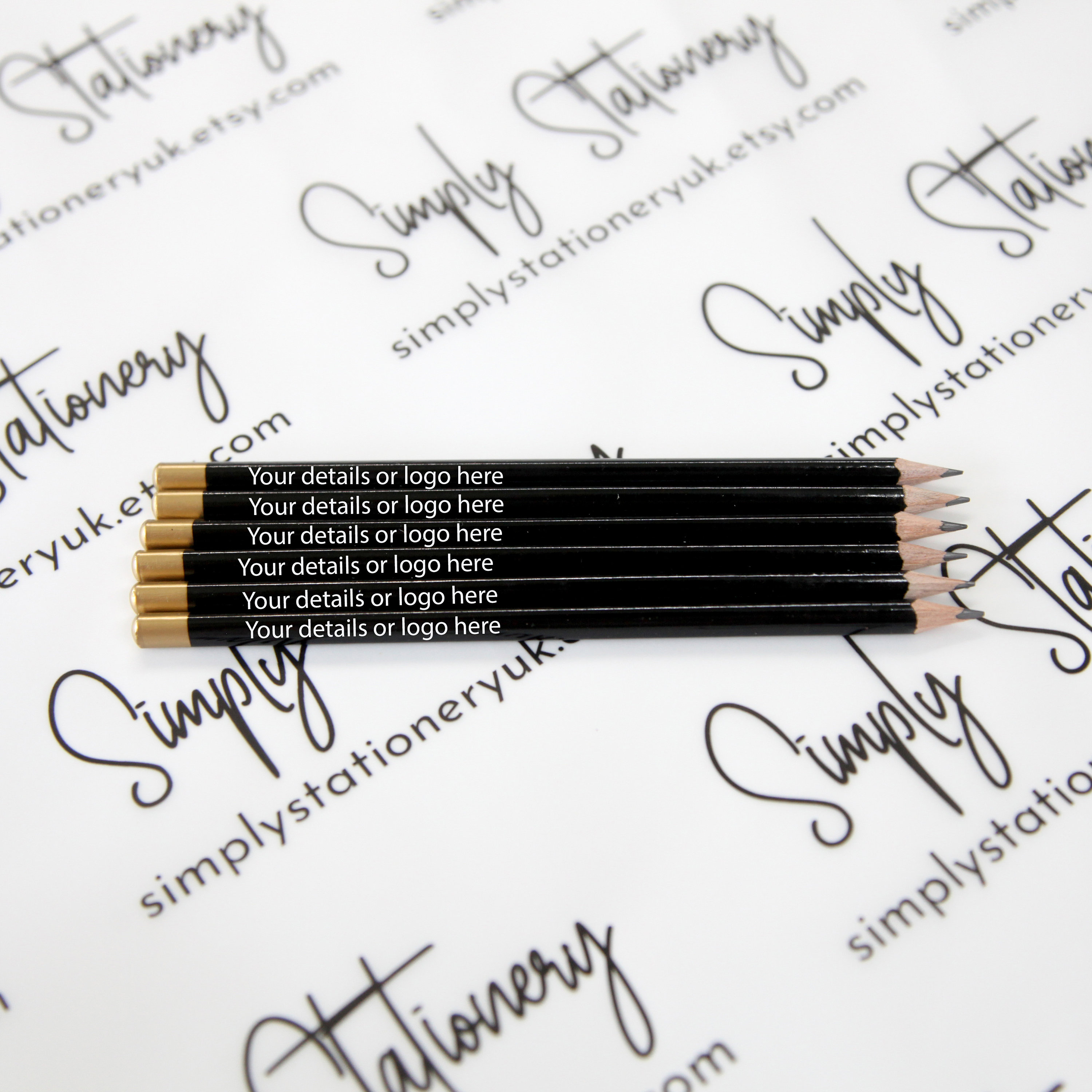 Personalised Printed Pencils Your Logo Small Business - Etsy