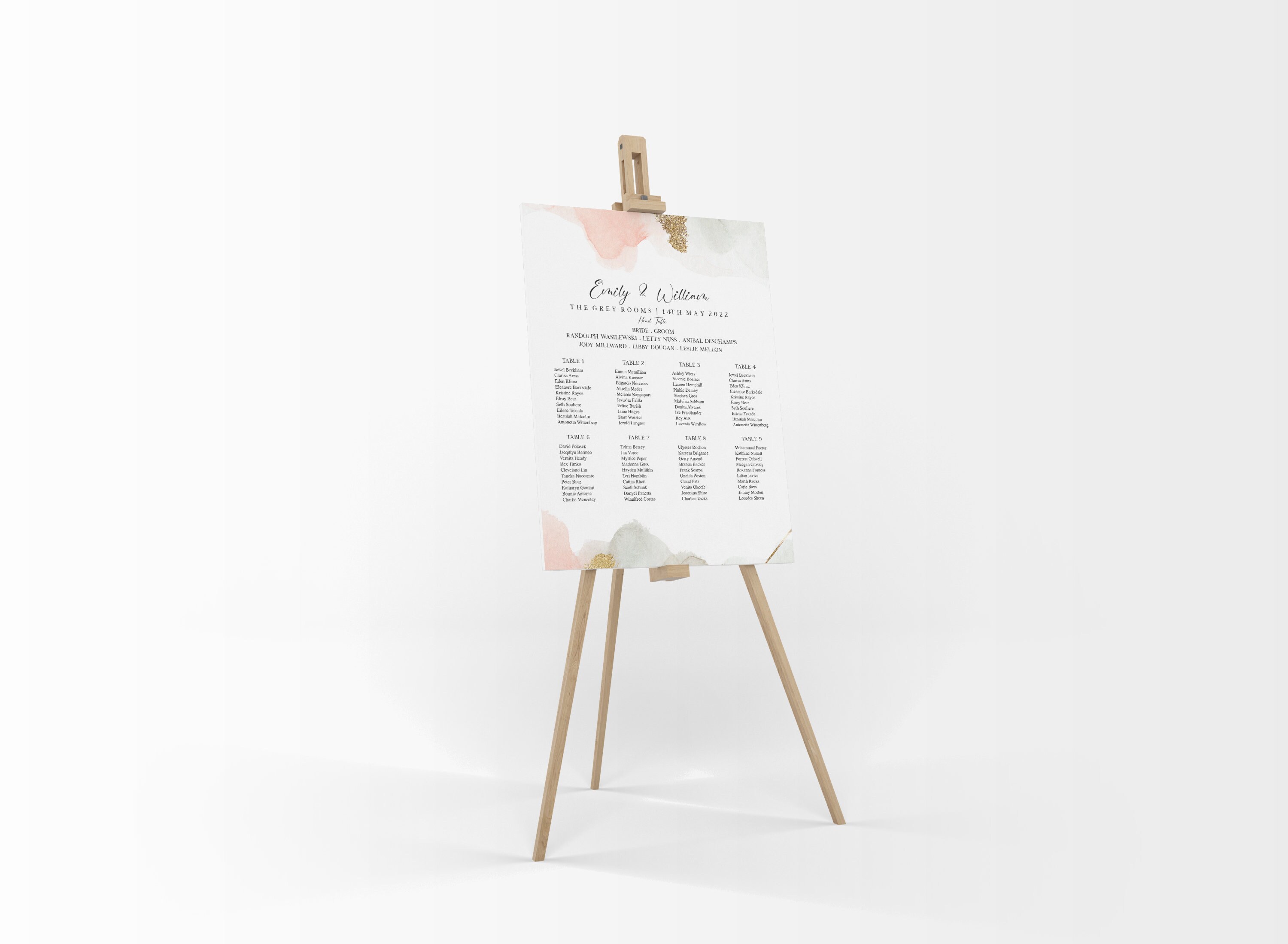 A1, A2, Wedding Seating Chart, Wedding Seating Plan, Personalised ...