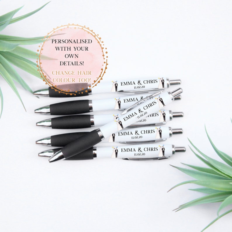 Personalised Wedding Favour Printed Pens Bridesmaid Gift - Etsy