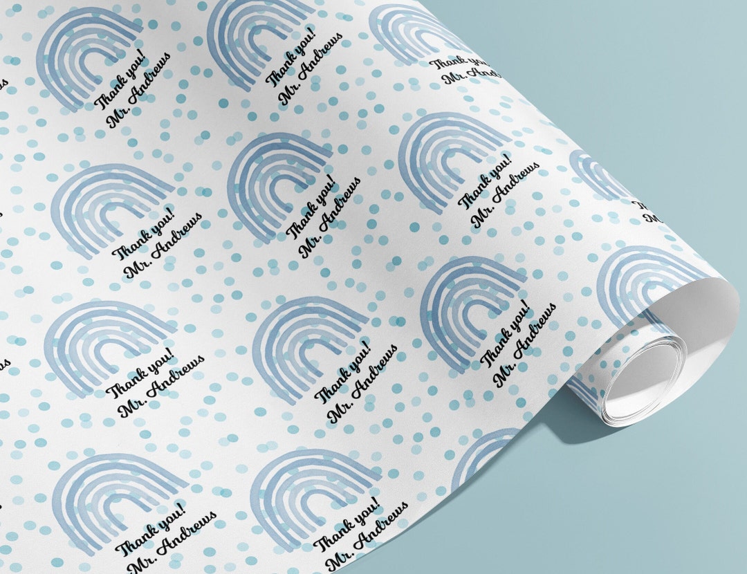Personalised Teacher Wrapping Paper, Names, Gift Wrap, End of Year ...