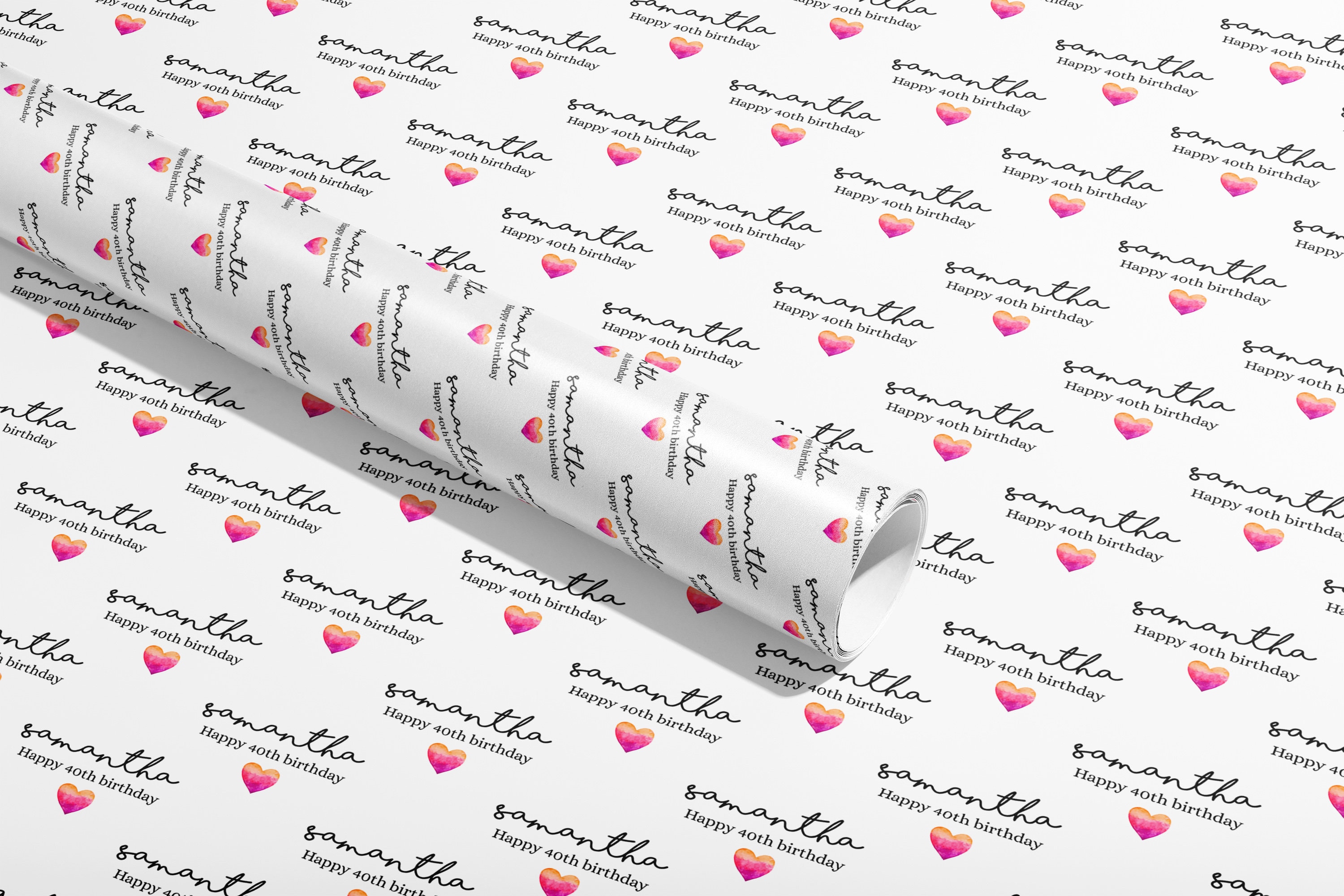 Personalised Gift Wrap Names Wrapping Paper Birthday - Etsy