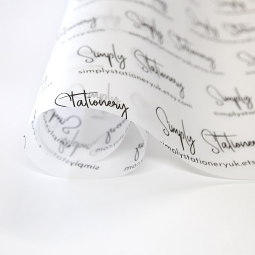 Personalised Vellum Paper Packing Paper Branded Packaging - Etsy