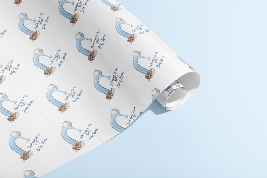 Personalised Wrapping Paper, Birthday, Gift Wrap, Customised, New Born ...