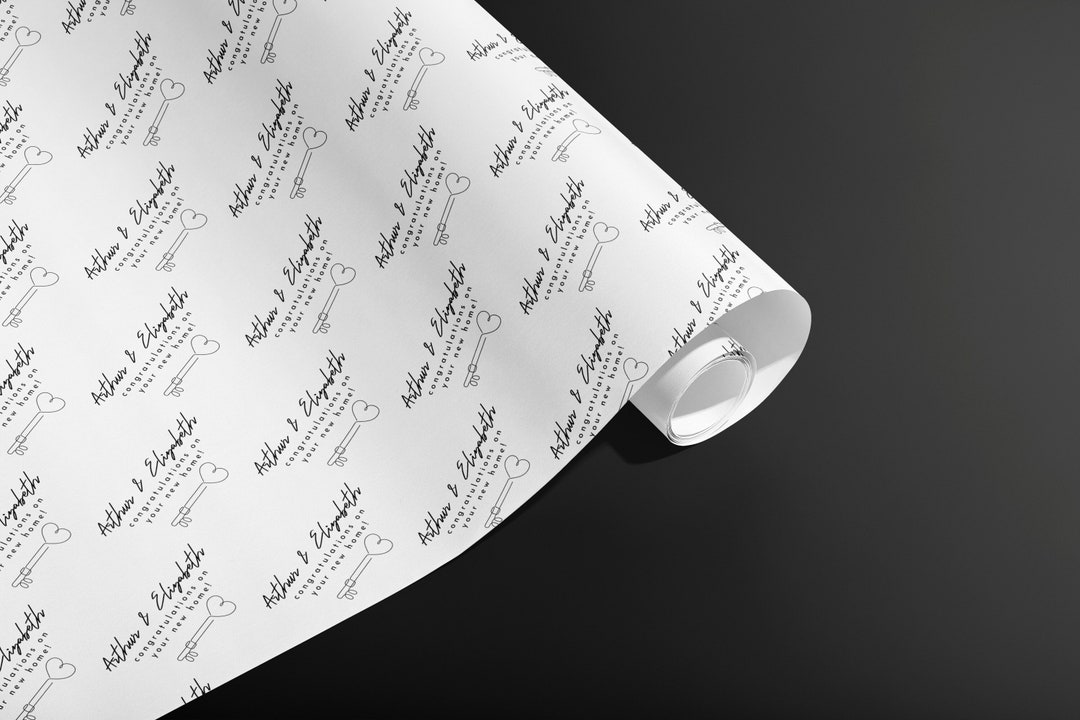 Personalised Gift Wrap Names Wrapping Paper New Home Hearts Personalised Gift Wrap Names Wrapping Paper New Home Hearts