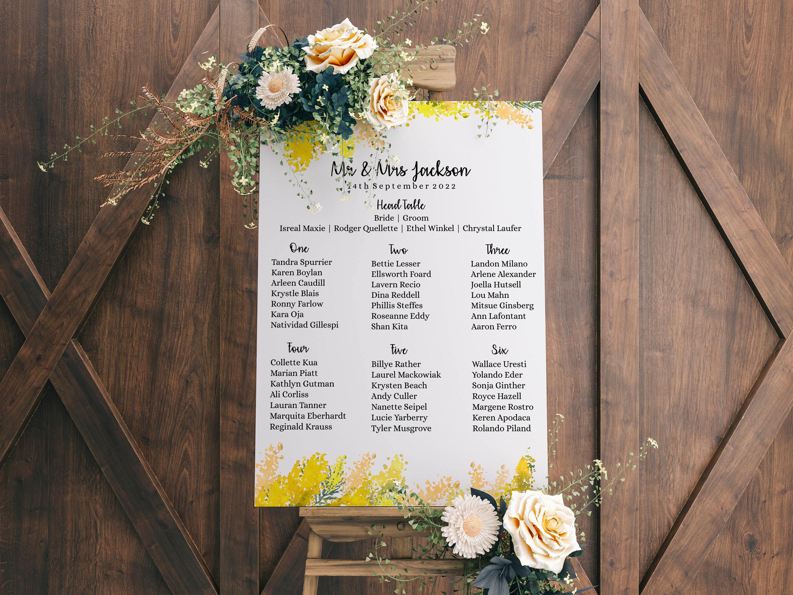A1, A2, Wedding Seating Chart, Wedding Seating Plan, Personalised ...