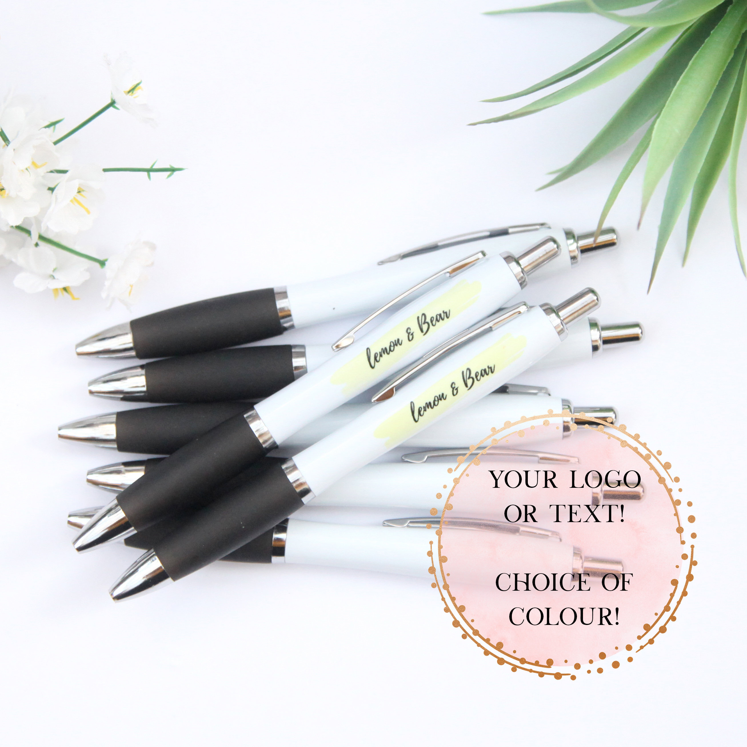 Personalised Printed Ballpoint Pens Your Logo Small - Etsy
