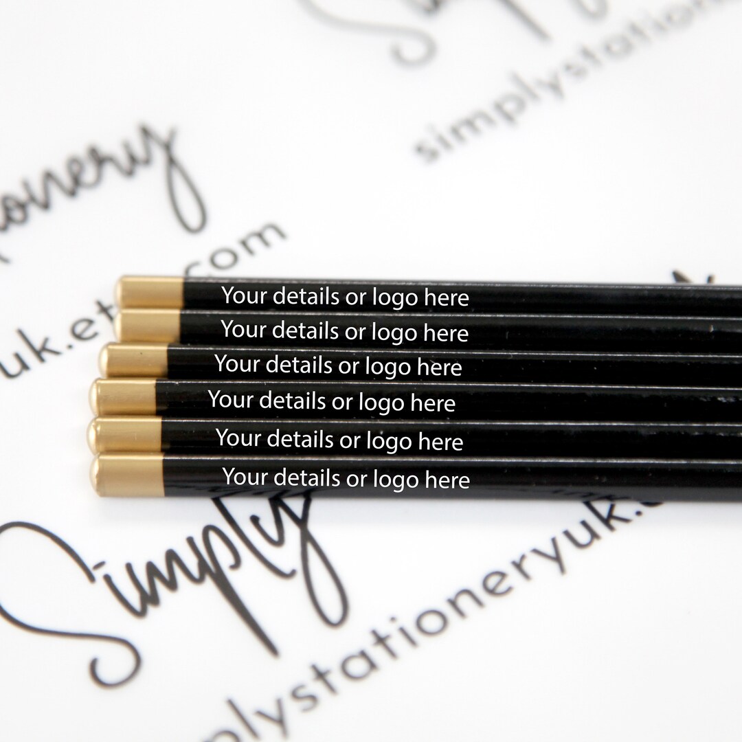 Personalised Printed Pencils, Your Logo, Small Business, Branding Promo ...