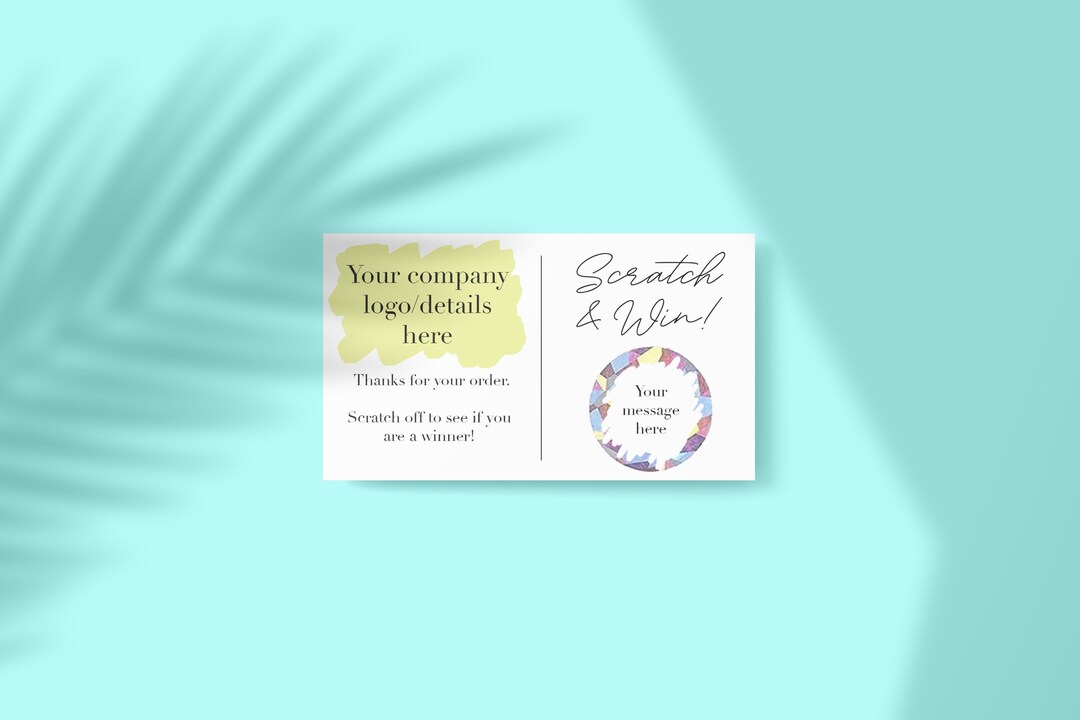 Personalised Business Scratch Cards, Your Logo, Loyalty Customers ...