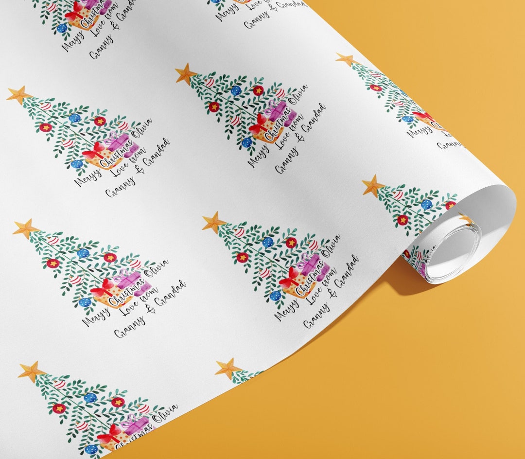 Personalised Christmas Wrapping Paper, Custom Gift Wrap, Customised ...